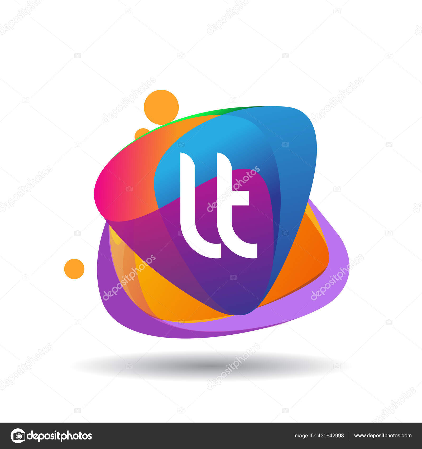 Letter Logo Colorful Splash Background Letter Combination Logo Design ...