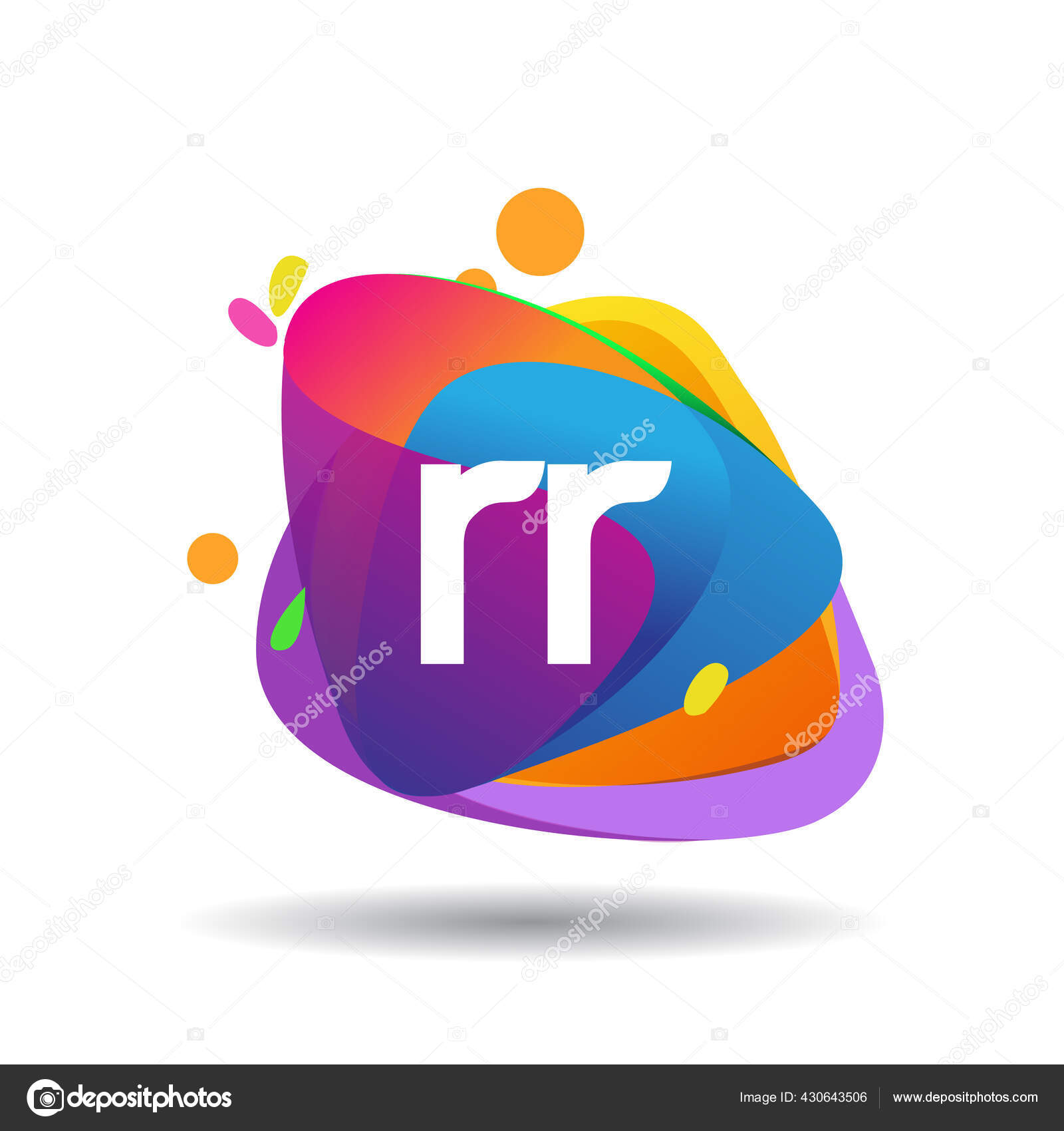 Letter Logo Colorful Splash Background Letter Combination Logo Design ...