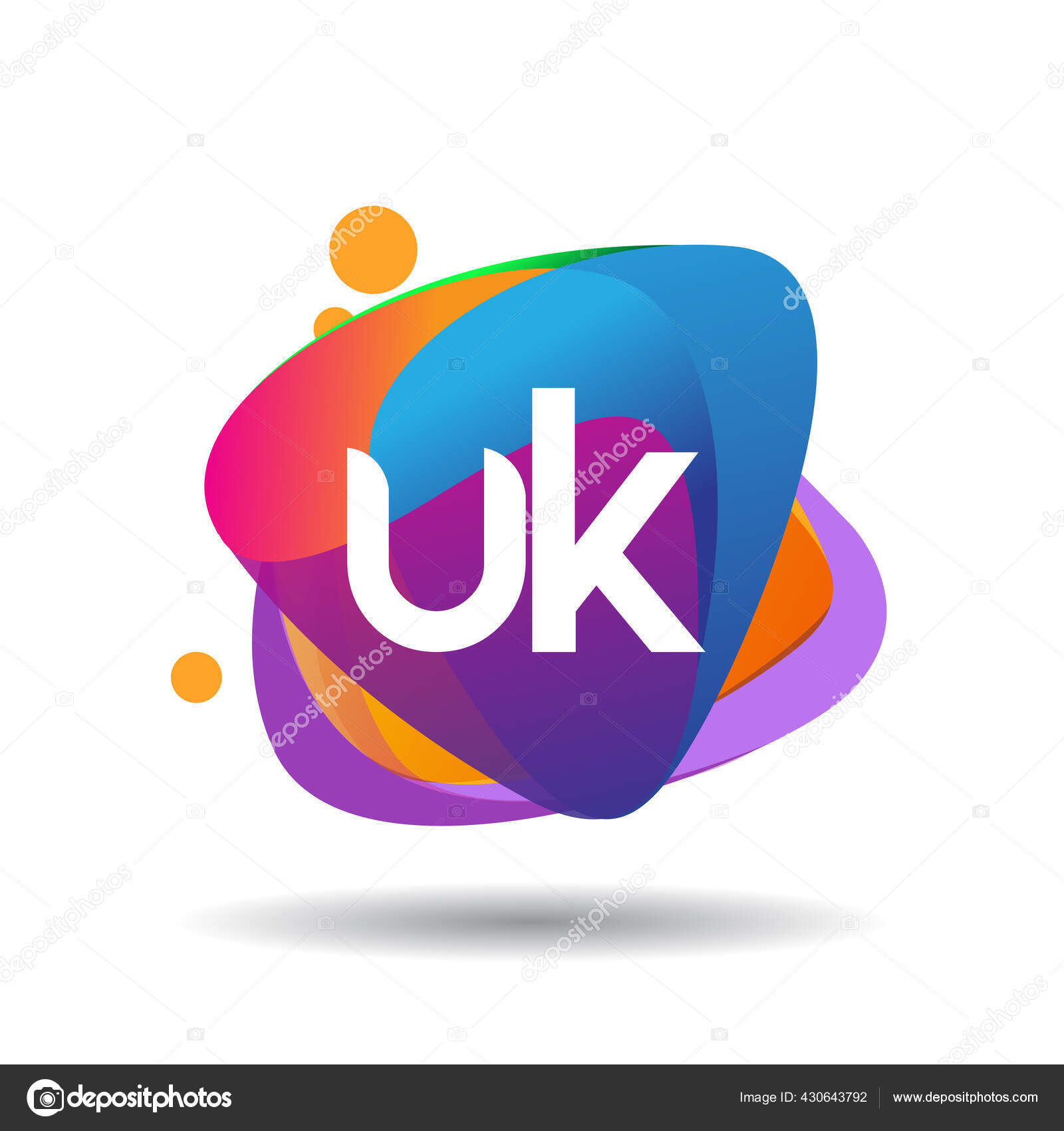 Letter Logo Colorful Splash Background Letter Combination Logo Design ...