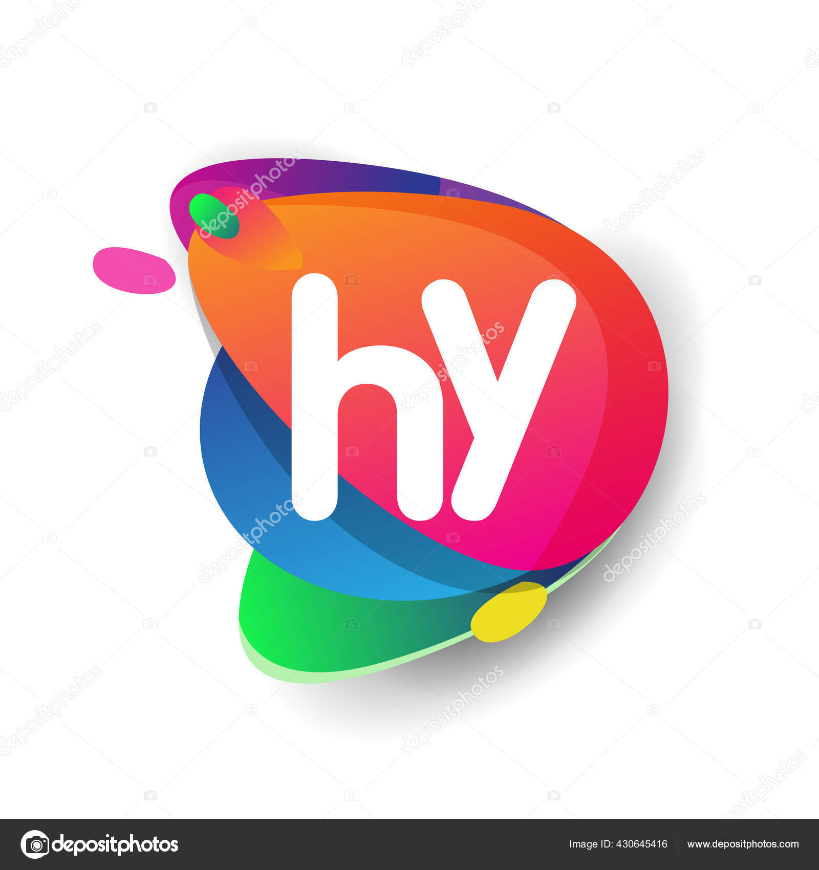 Letter Logo Colorful Splash Background Letter Combination Logo Design ...