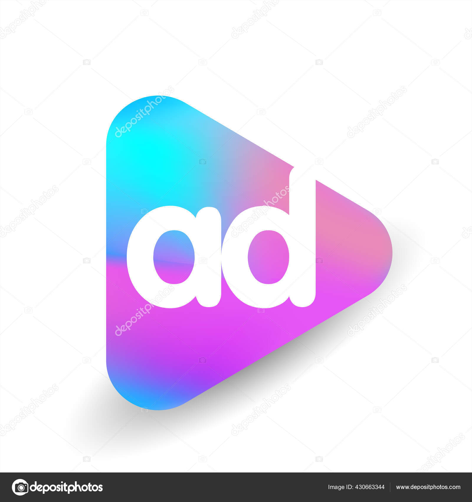 Letter Logo Triangle Shape Colorful Background Letter Combination Logo ...
