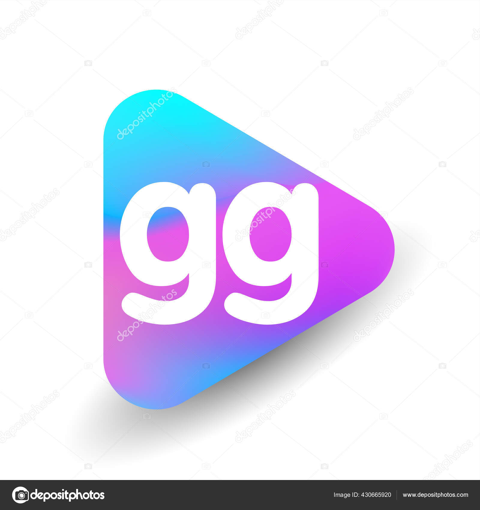 Letter Logo Triangle Shape Colorful Background Letter Combination Logo ...