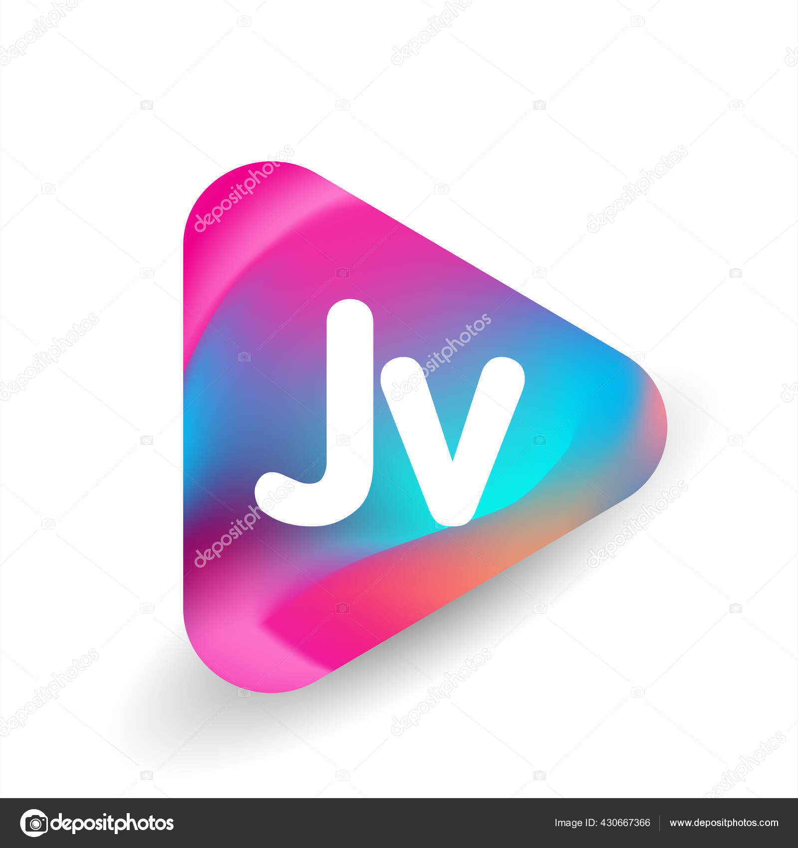 Letter Logo Triangle Shape Colorful Background Letter Combination Logo ...