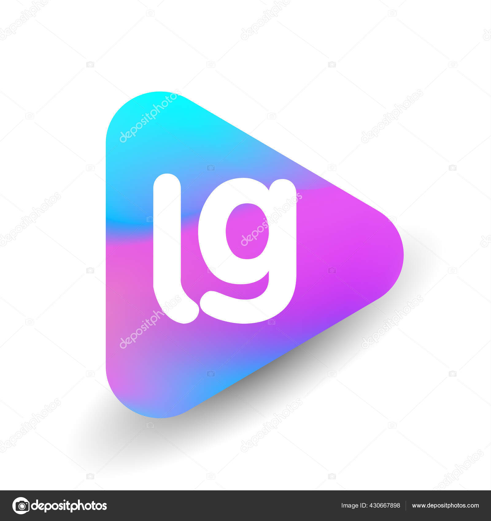 Letter Logo Triangle Shape Colorful Background Letter Combination Logo ...