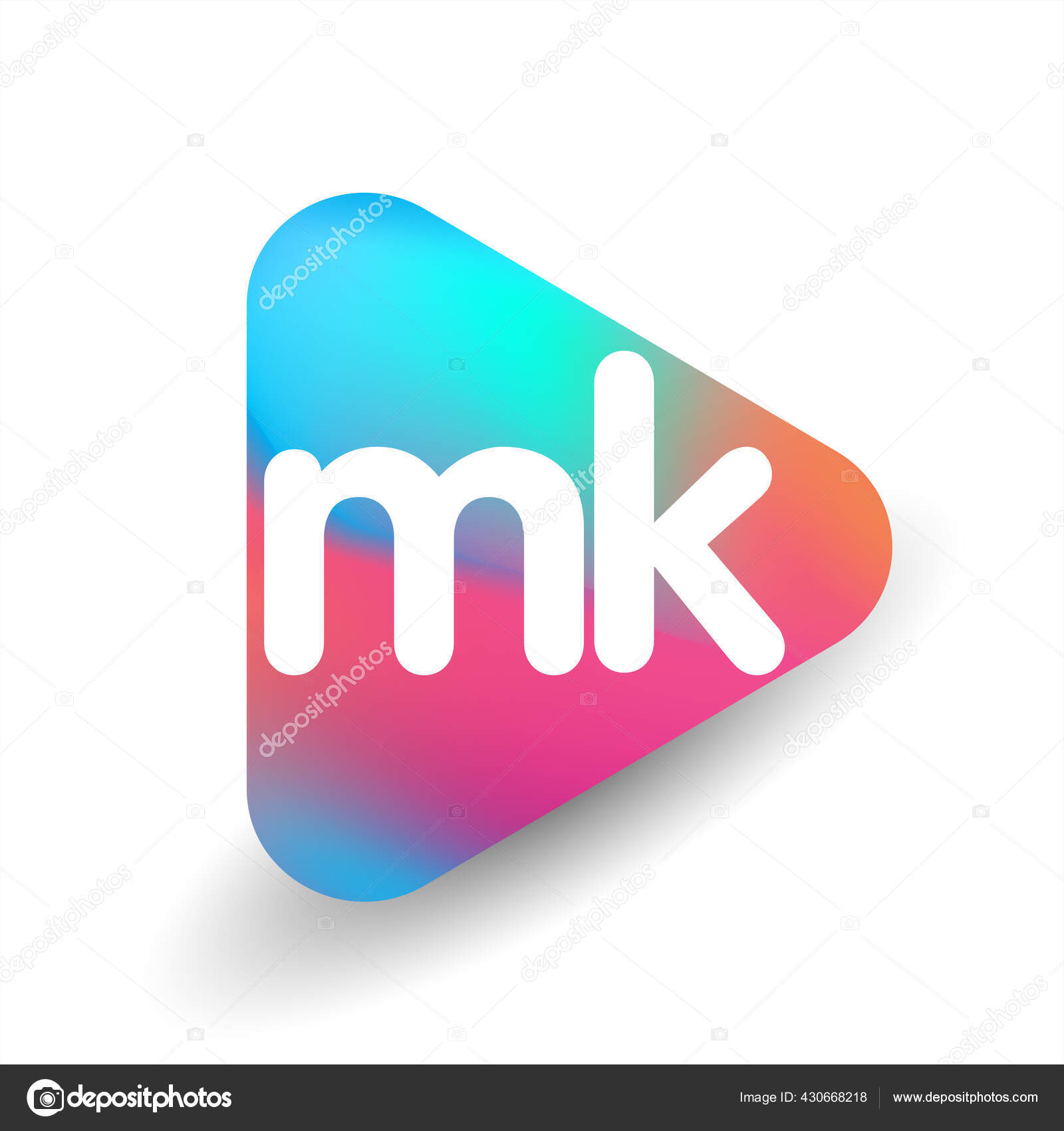 Letter Logo Triangle Shape Colorful Background Letter Combination Logo ...