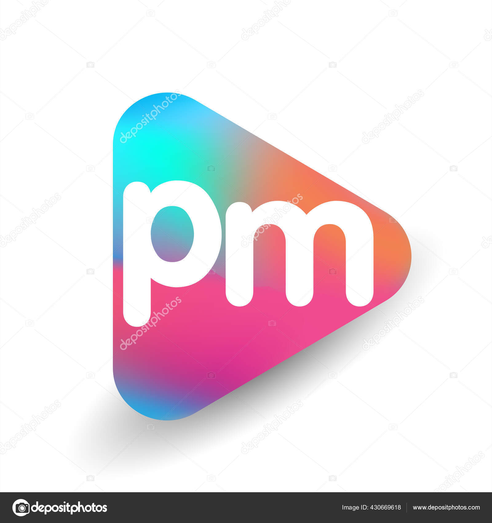 Letter Logo Triangle Shape Colorful Background Letter Combination Logo ...