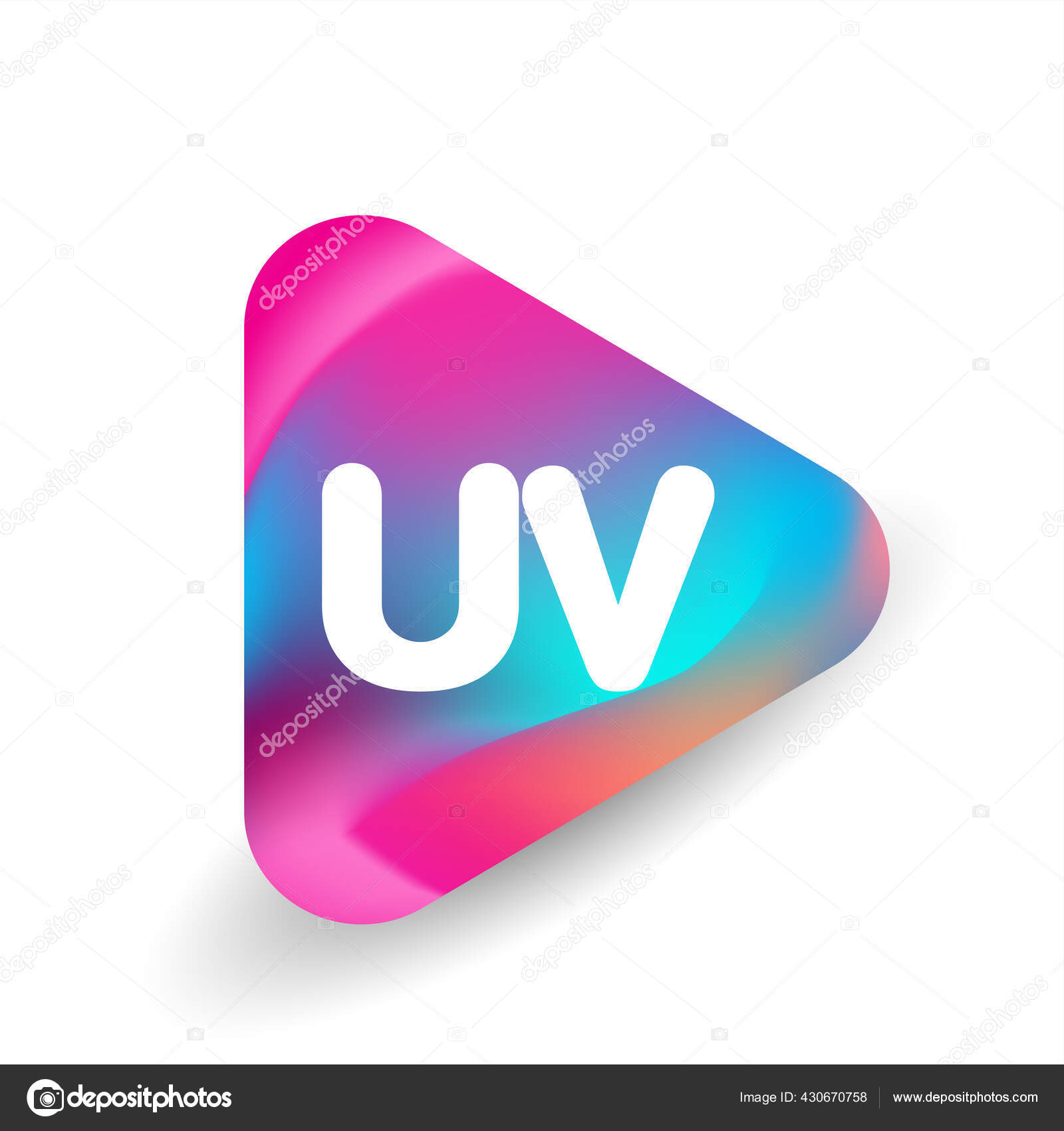 Letter Logo Triangle Shape Colorful Background Letter Combination Logo ...