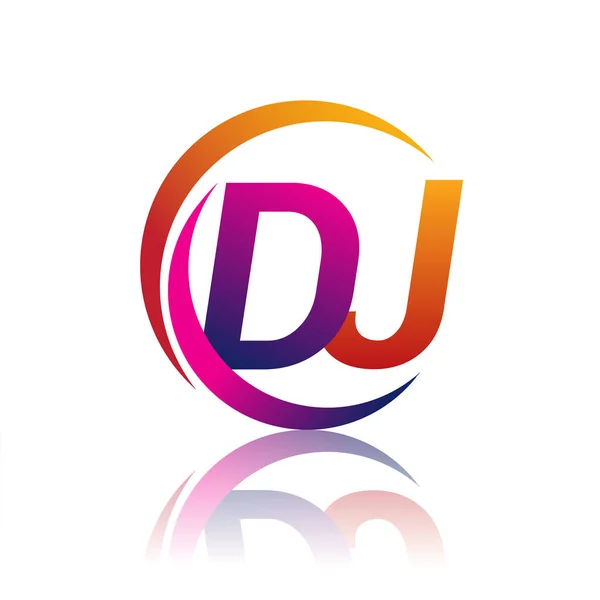 Dj letra logo imágenes de stock de arte vectorial | Depositphotos