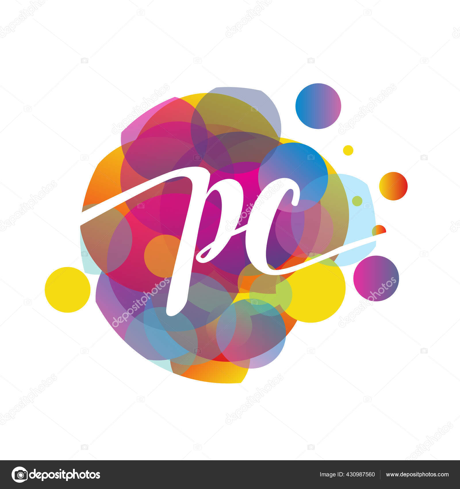 Letter Logo Colorful Splash Background Letter Combination Logo Design ...