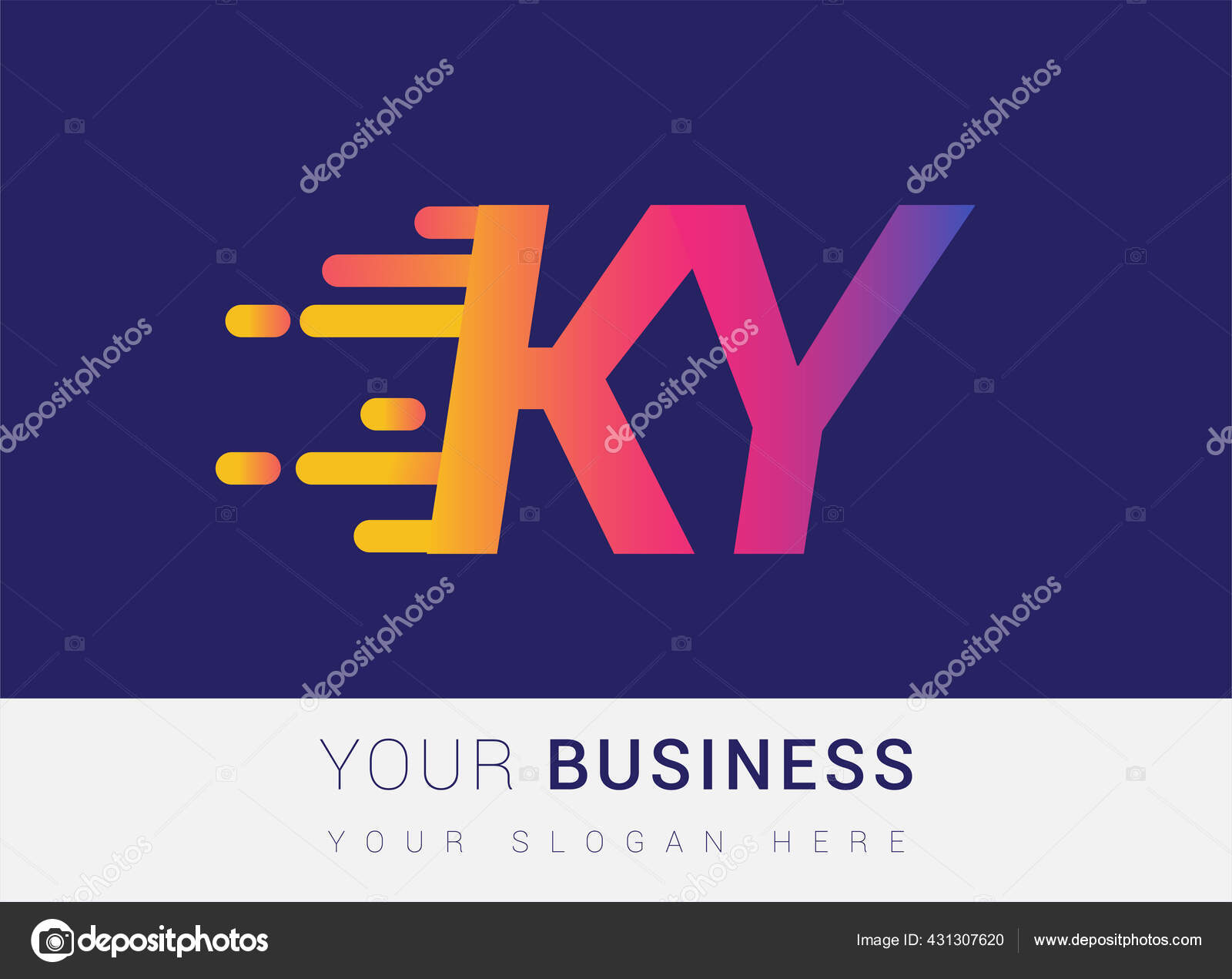 Carta Inicial Velocidad Logo Plantilla Diseño Logotipo Nombre Empresa ...