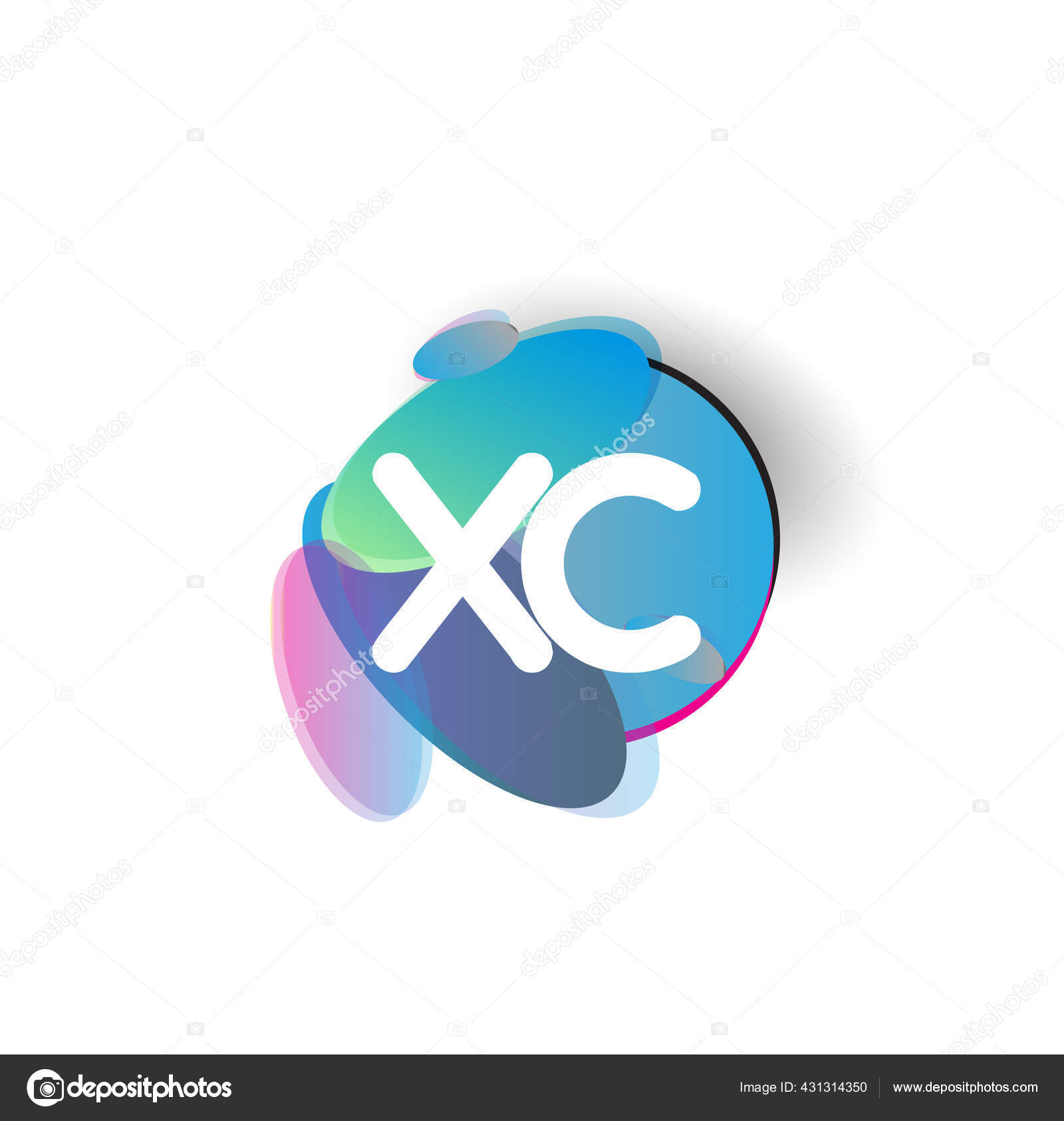 Letter Logo Colorful Splash Background Letter Combination Logo Design ...