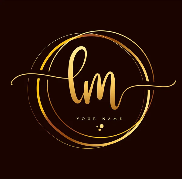 Lm monogram imágenes de stock de arte vectorial | Depositphotos