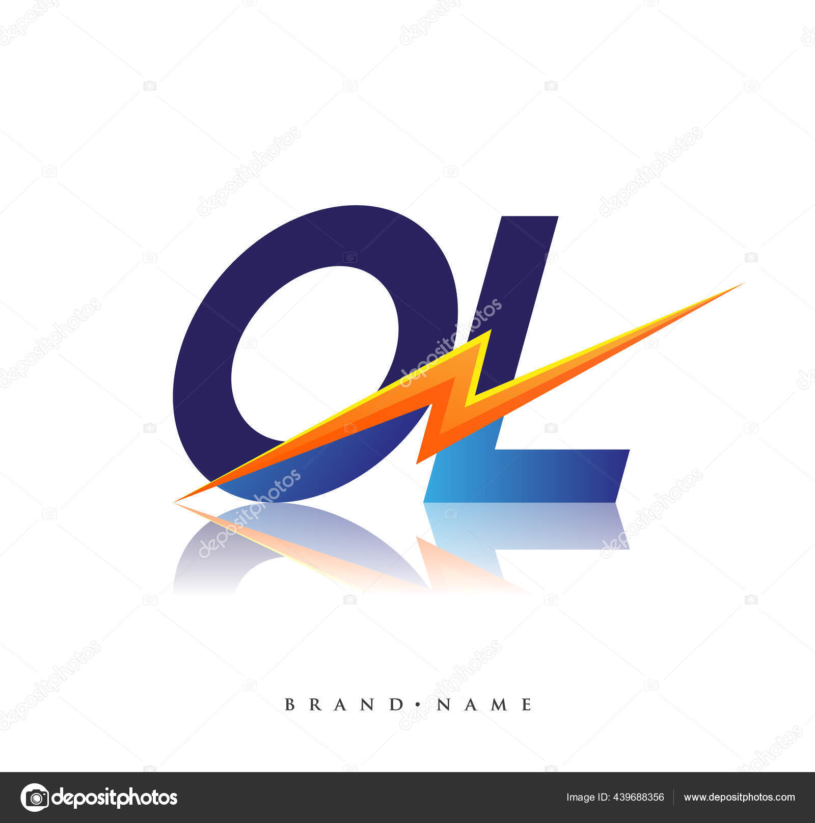 Letter Logo Lightning Icon Letter Combination Power Energy Logo Design ...