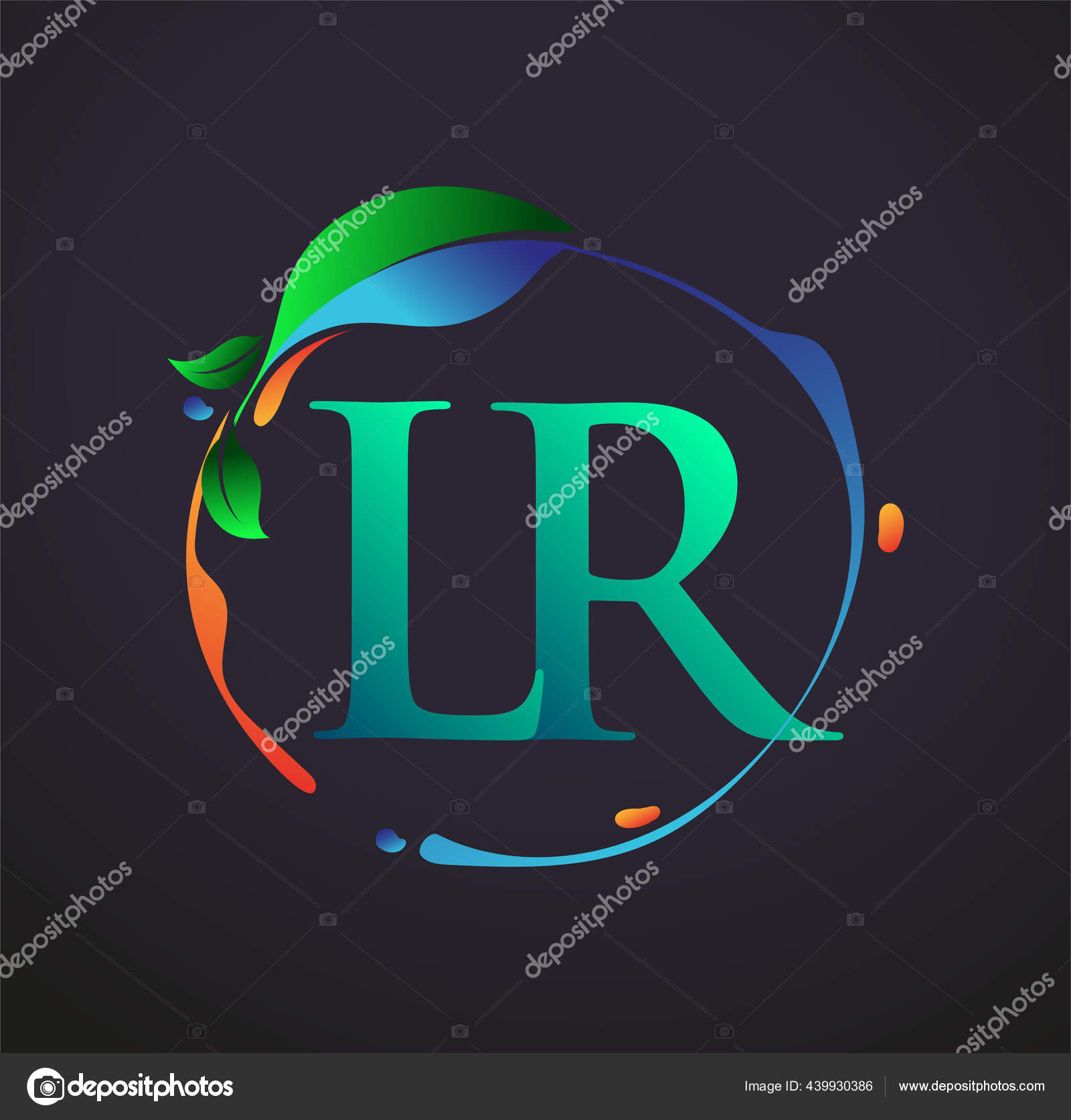 Initial Letter Nature Elements Logo Colorful Nature Environment Logo ...