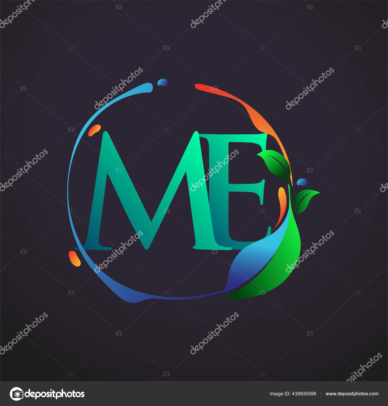 Initial Letter Nature Elements Logo Colorful Nature Environment Logo ...