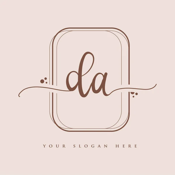 Initial Handwriting Logo Hand Lettering Initials Logo Branding Feminine ...