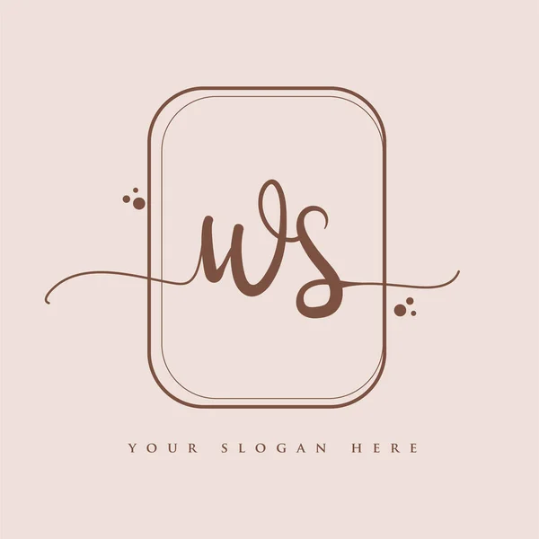 Initial Handwriting Logo Hand Lettering Initials Logo Branding Feminine ...