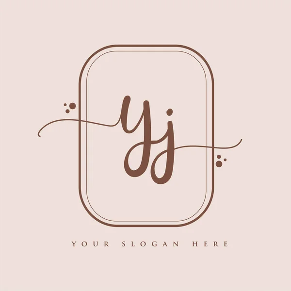 Initial Handwriting Logo Hand Lettering Initials Logo Branding Feminine ...