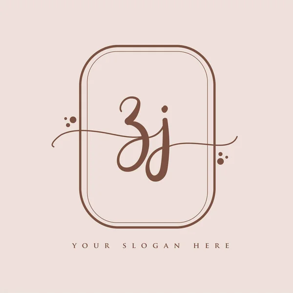 Initial Handwriting Logo Hand Lettering Initials Logo Branding Feminine ...