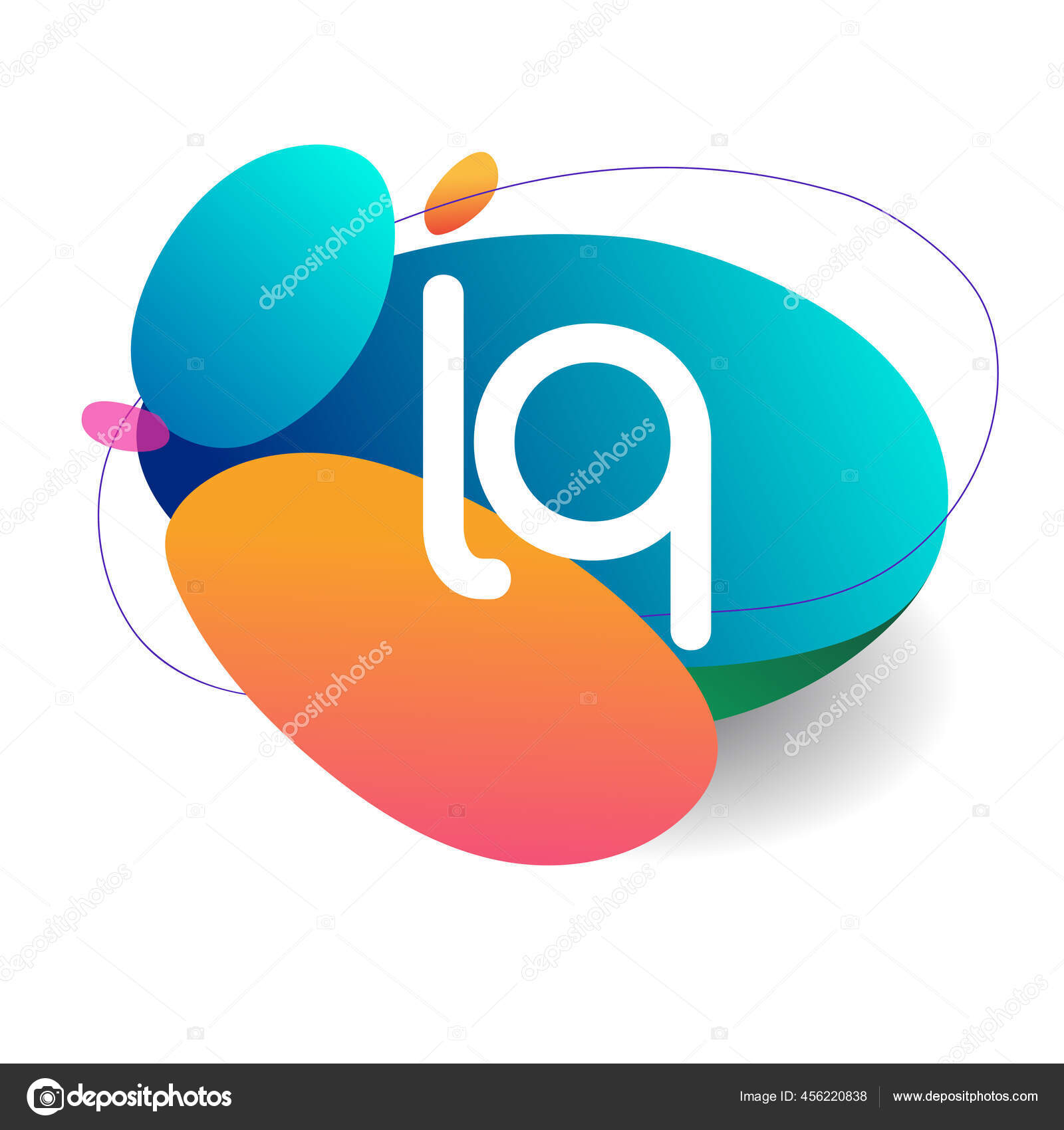 Letter Logo Colorful Splash Background Letter Combination Logo Design ...