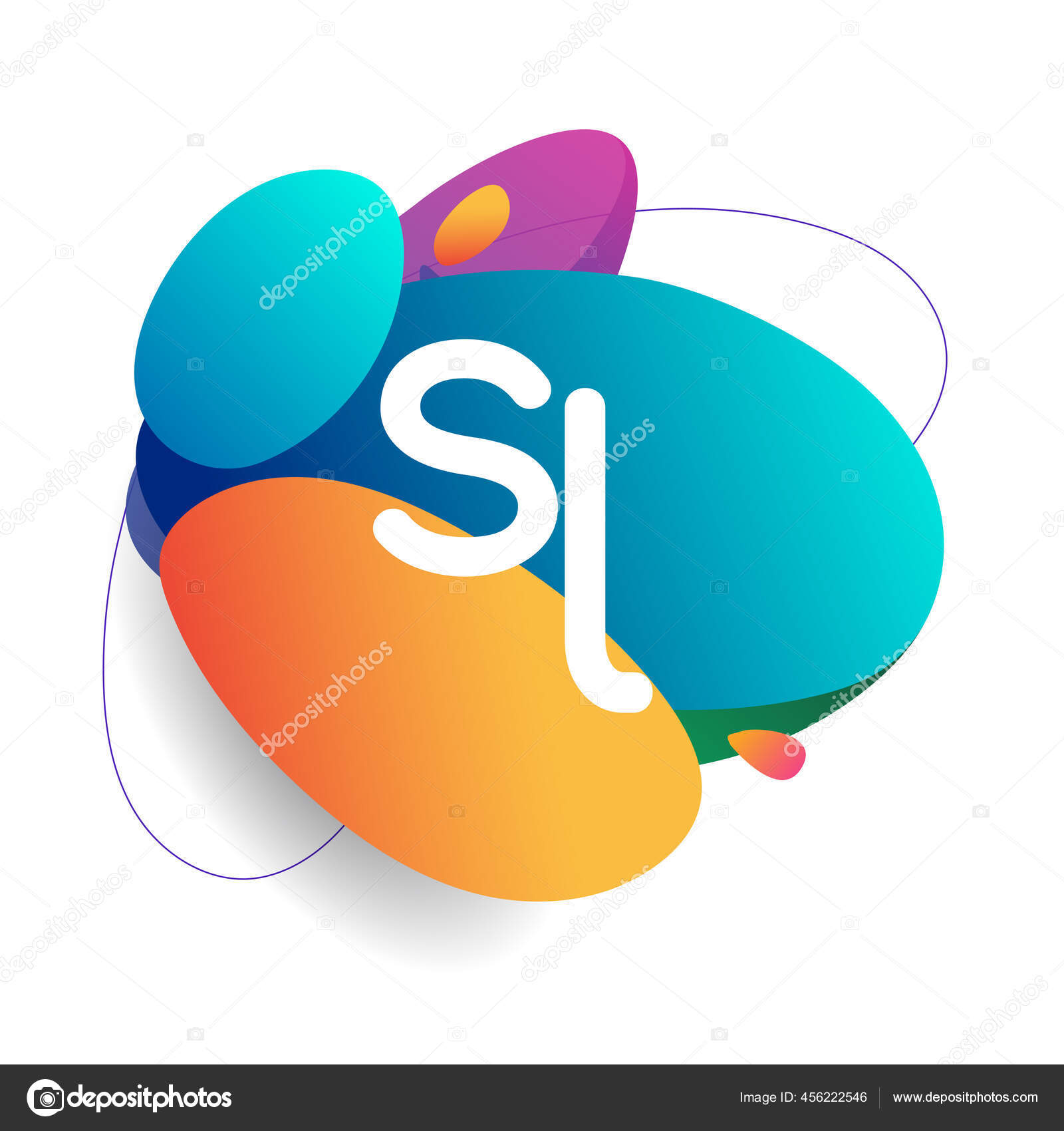 Letter Logo Colorful Splash Background Letter Combination Logo Design ...