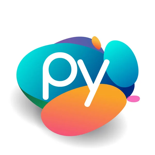 Letter Logo Colorful Splash Background Letter Combination Logo Design ...