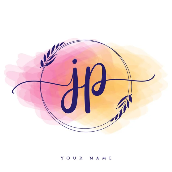 Initial Handwriting Logo Hand Lettering Initials Logo Branding Feminine ...