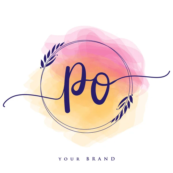 Po initials Vector Art Stock Images | Depositphotos