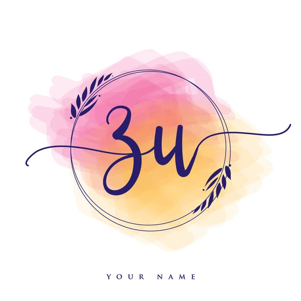 Initial Handwriting Logo Hand Lettering Initials Logo Branding Feminine ...