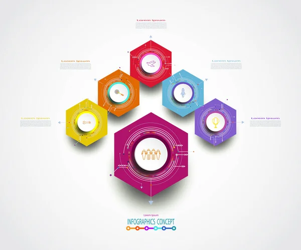 Abstract Infographics Number Template Set Option Step Business Concept ...