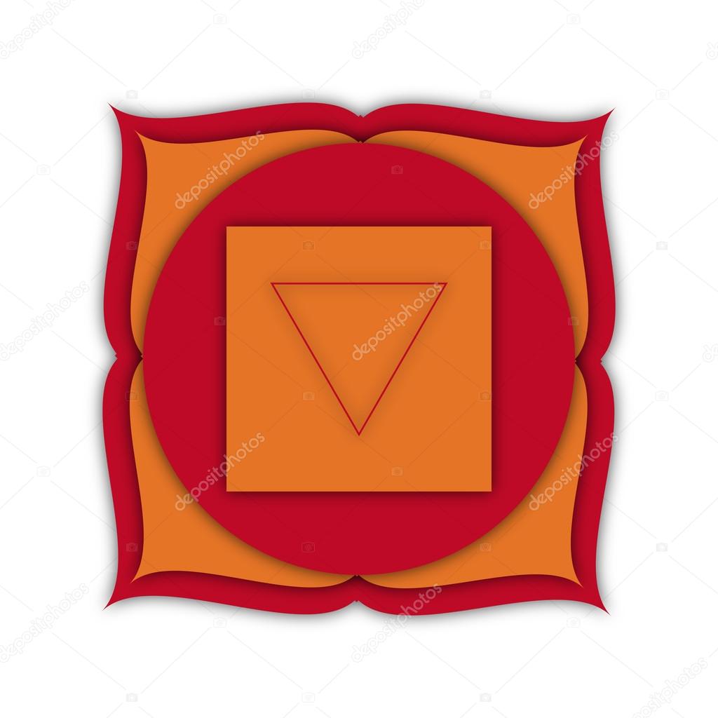 Symbol of the root chakra — Stock Photo © Yusiki #99772080