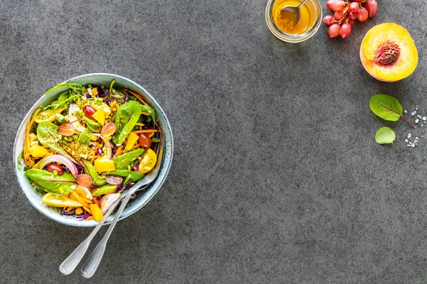 Vegetable Salad Fresh Red Cabbage Carrots Onions Corn Mung Seedlings ...