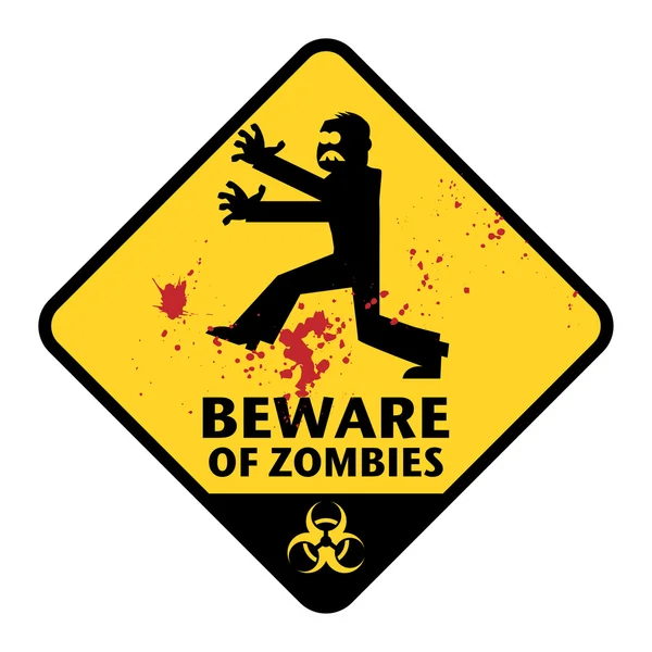 Beware of Zombies sign — Stock Vector © _fla #59843909