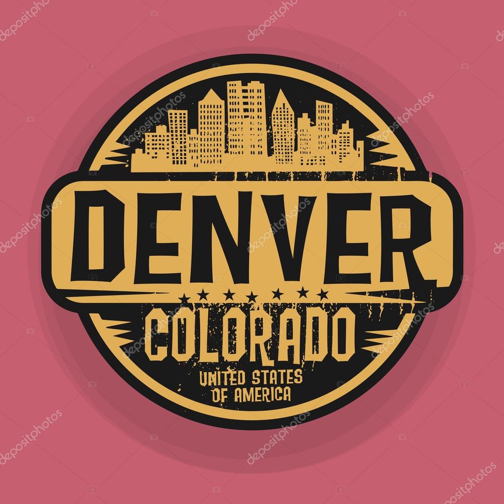 Stamp or label with name of Denver, Colorado — Stock Vector © _fla ...