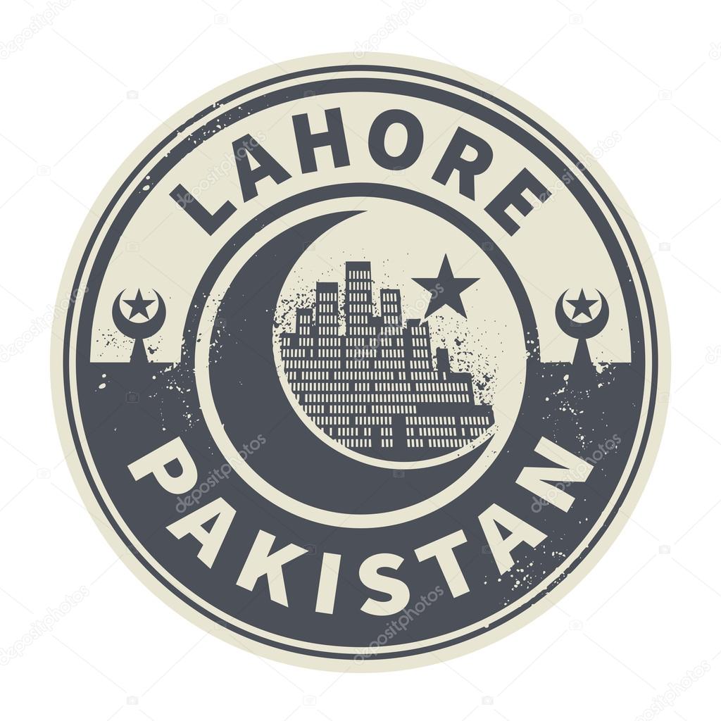 Stamp or emblem with text Lahore, Pakistan inside Stock Vector Image by ...