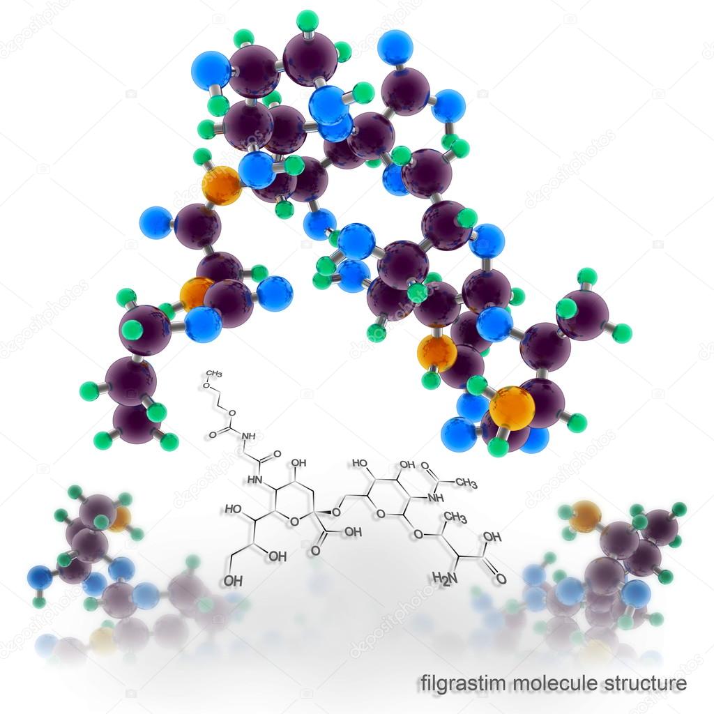 Filgrastim molecule structure — Stock Photo © serge01 #78189436