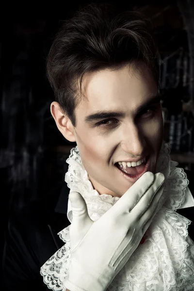 handsome vampire. Halloween concept. - Stock Image - Everypixel