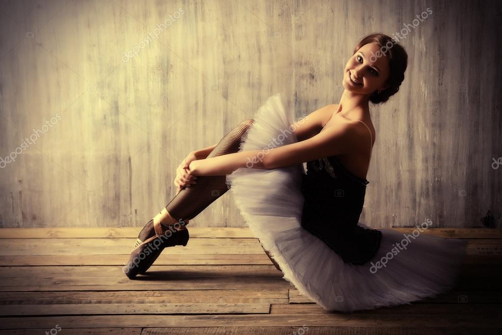 Smiling ballerina — Stock Photo © prometeus #78755528