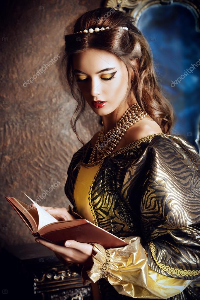 Princess reading Vintage style — Stock Photo © prometeus #89399484