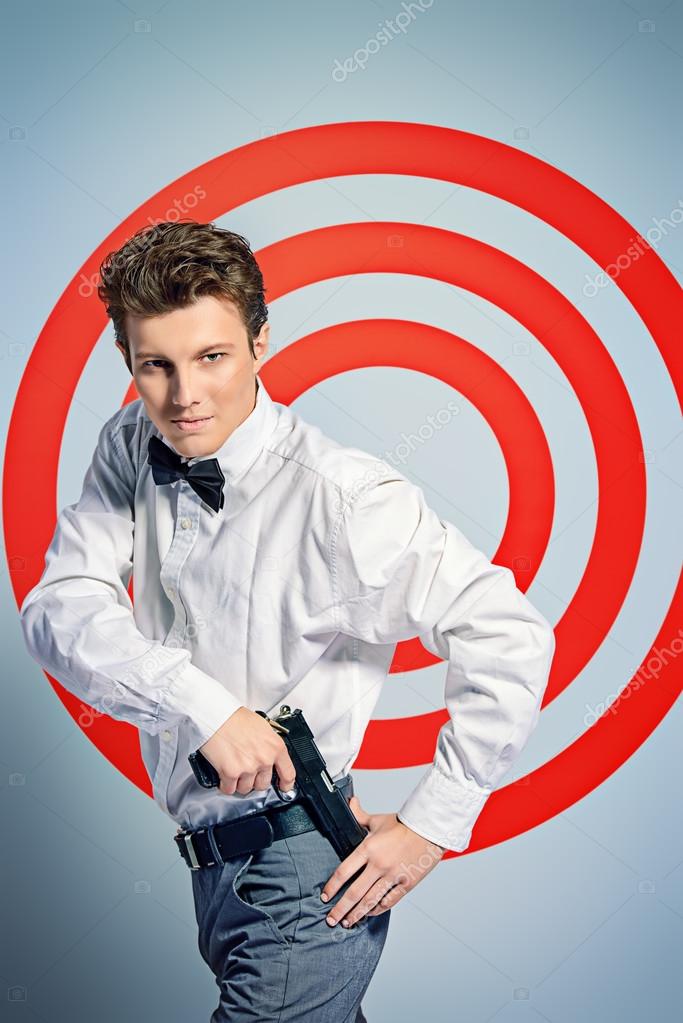 Secret agent Spy man. — Stock Photo © prometeus #89648458