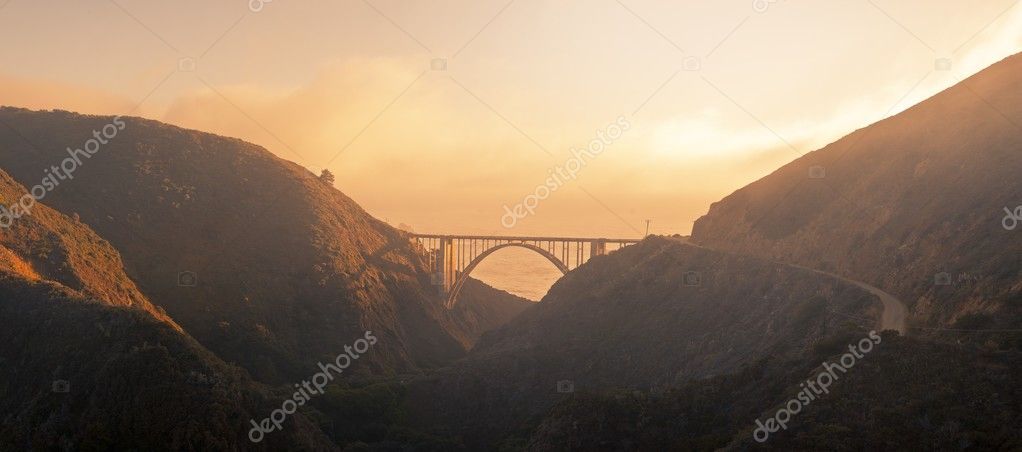 Panorama Bridge Pacific Coast Highway Route 101 — Stock Photo © tanel ...