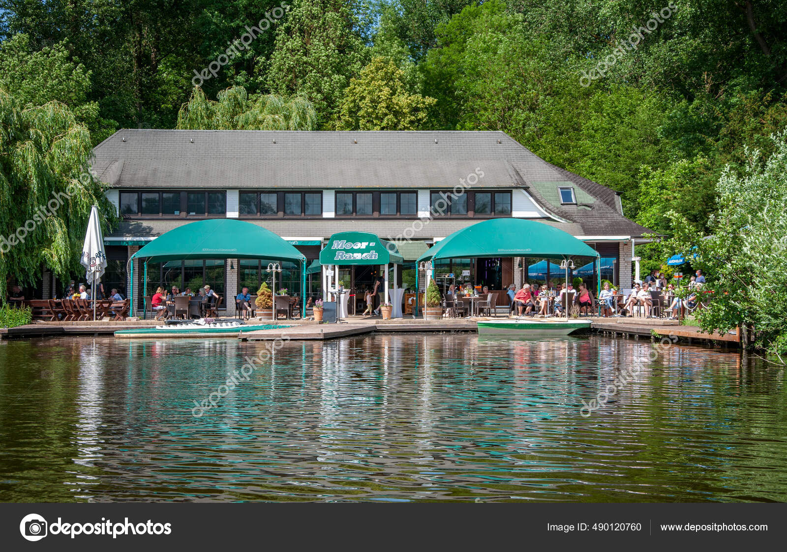 Spenge Germany June 2021 Hoocker Moor Ranch Lake View People – Stock ...