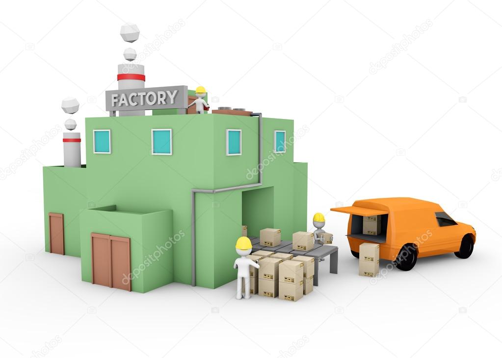 3d rendering Smart Factory Stock Photo by ©georgejmclittle 122513608