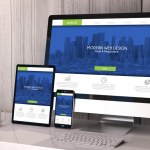 Flat responsive web design concept website development devices Stock ...