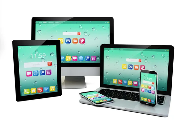 Mobility and modern telecommunication concept — Stock Photo ...