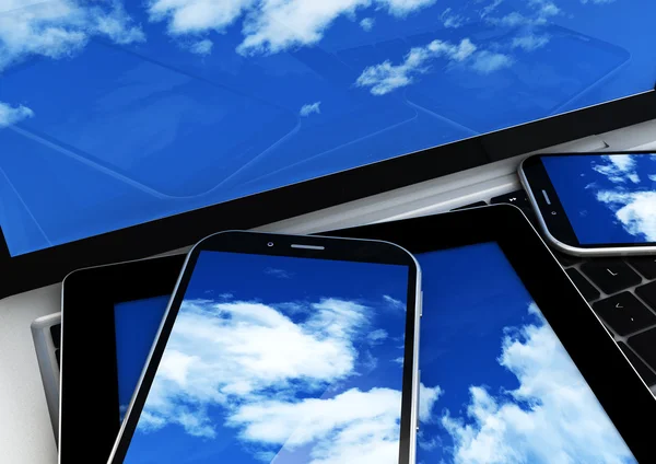 Mobility and modern telecommunication concept — Stock Photo ...