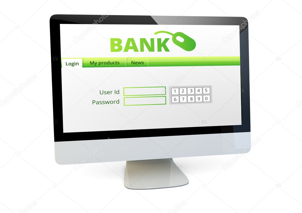 Computer bank application — Stock Photo © georgejmclittle #70767943