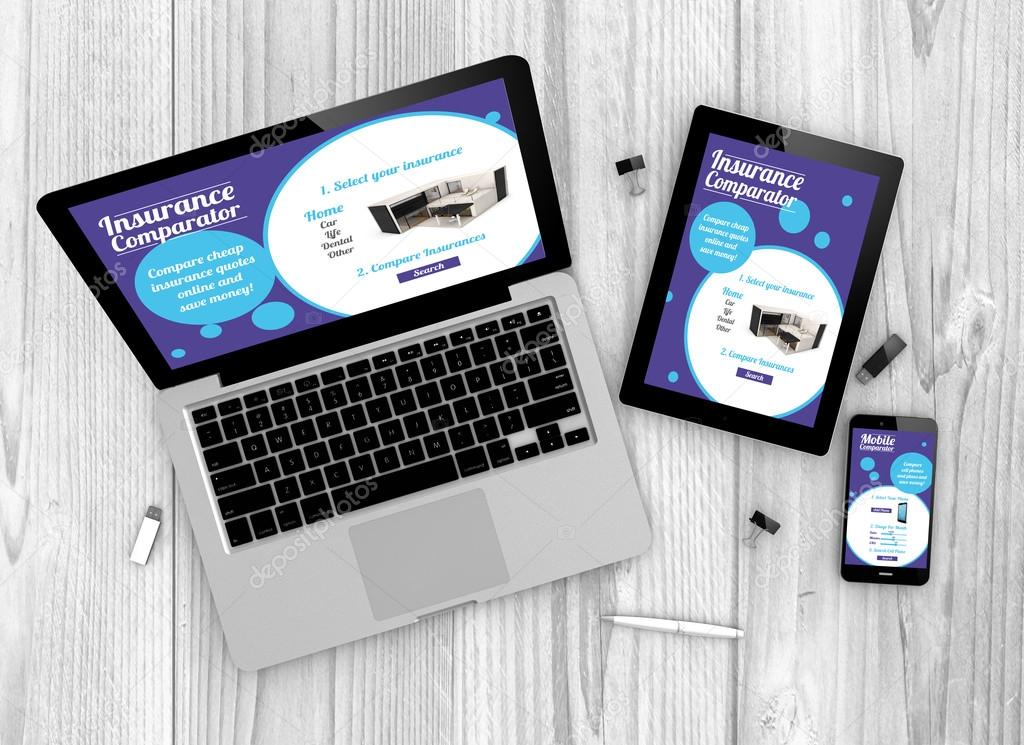 Digital generated devices with app — Stock Photo © georgejmclittle ...