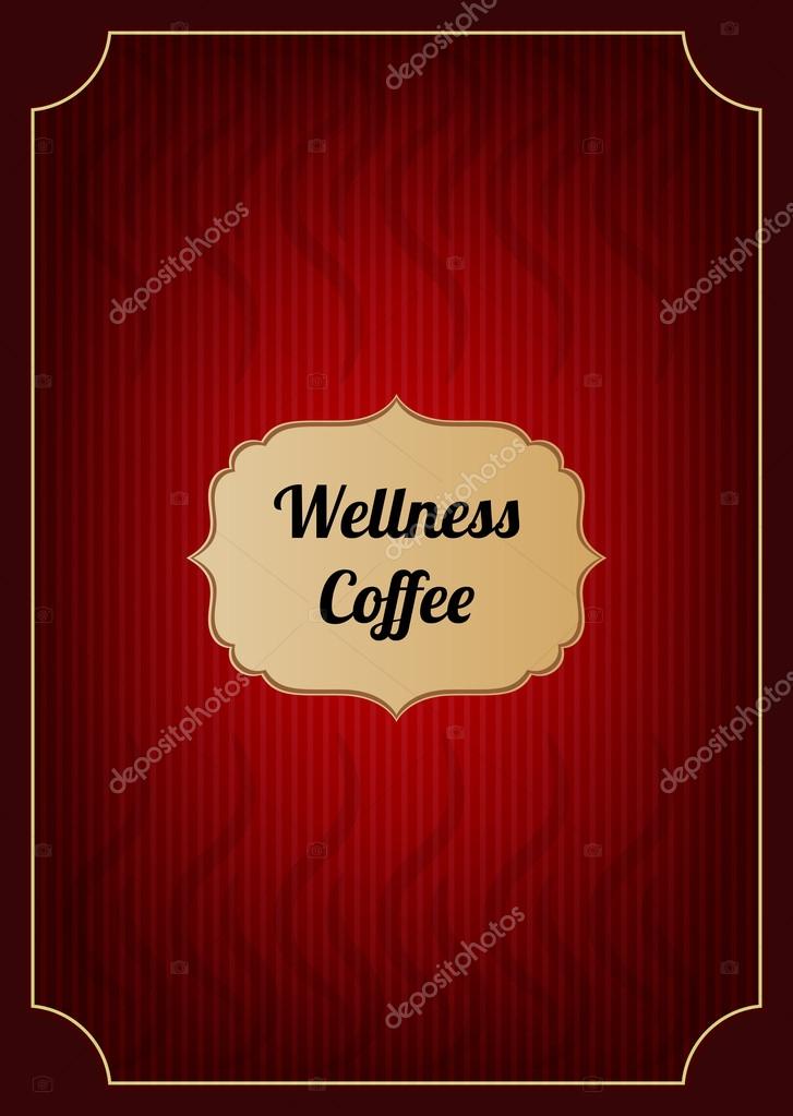 Red coffee menu cover — Stock Vector © baser #54765133