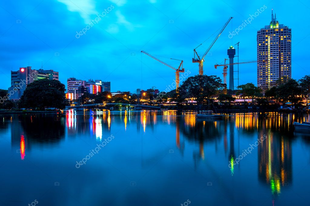 Colombo skyline at night – Stock Editorial Photo © surangastock #78028162